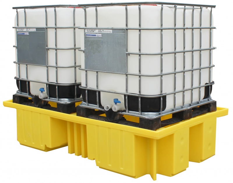 Twin IBC Polythene sump Pallet - S&S Spill Control