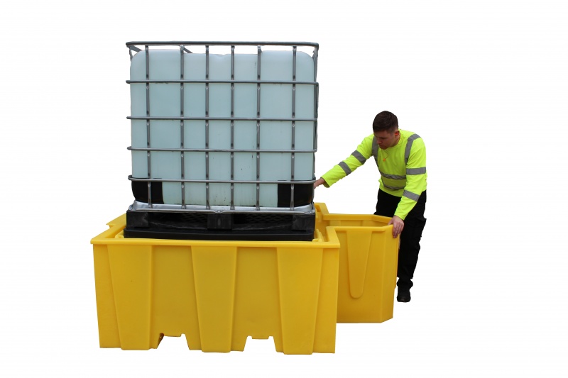 IBC Sump Pallet with Integral Drip Area - S&S Spill Control